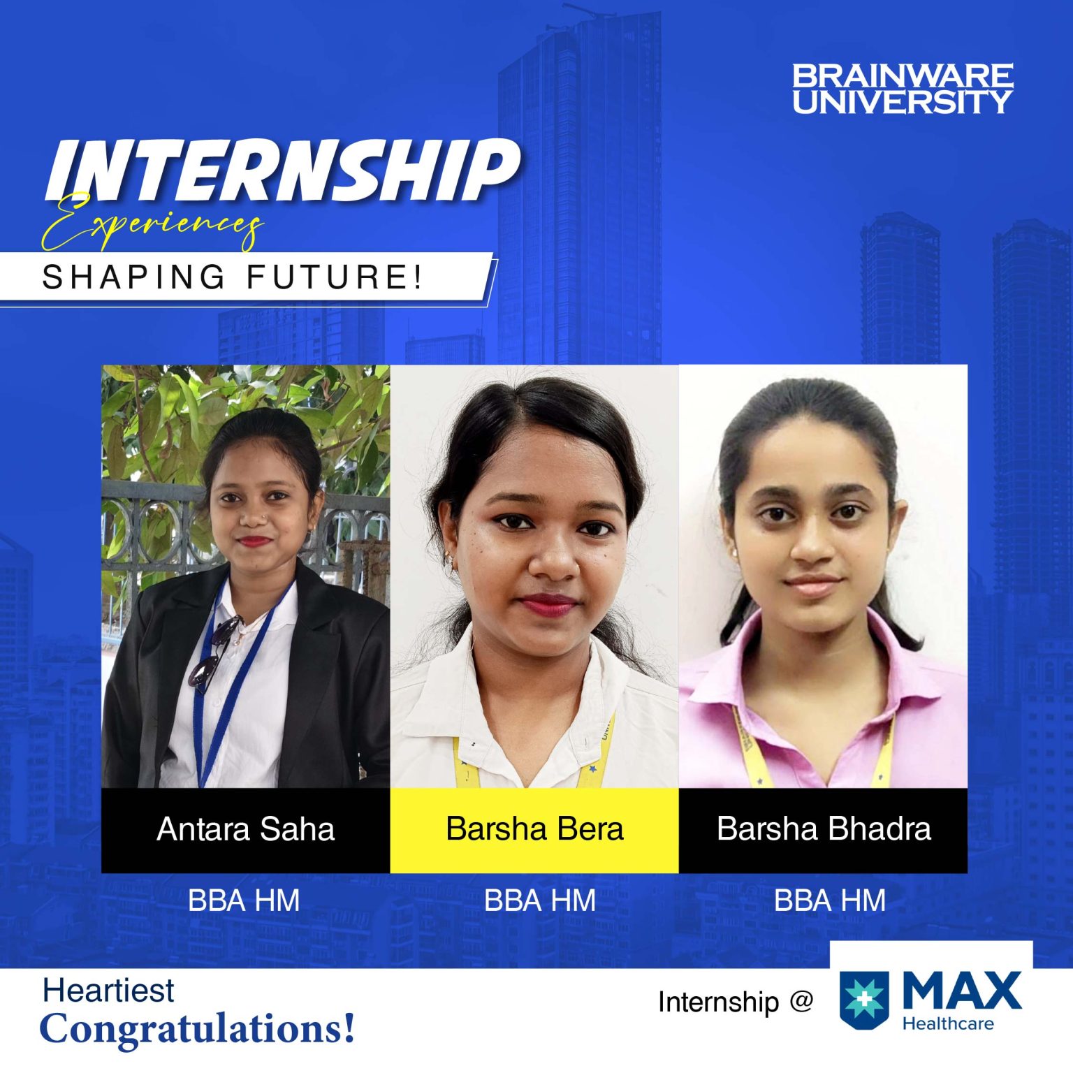BBA Hospital Management GroupInternshipMAX Healthcare – Internship