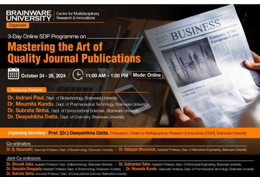 “Mastering the Art of Quality Journal Publications” – News & Events
