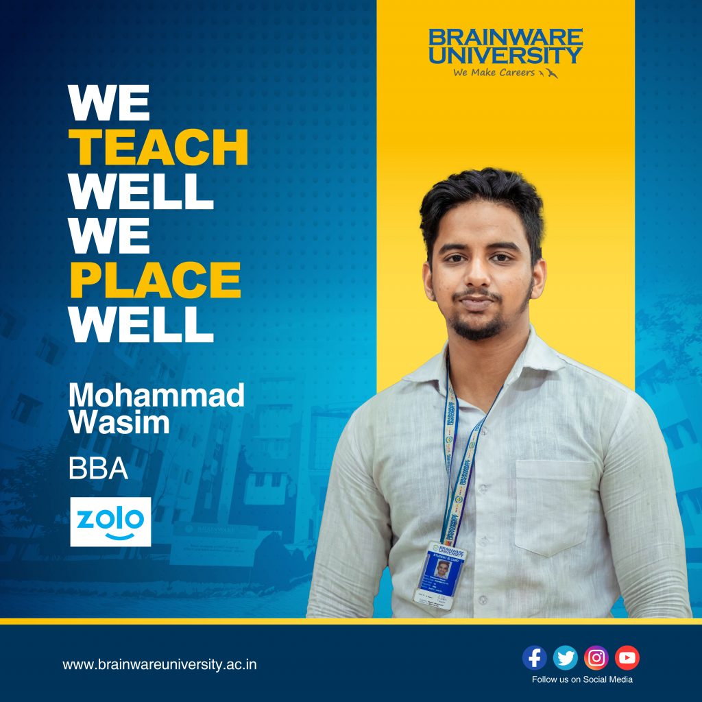 Mohammad Wasim | BBA – Brainware University Placement News